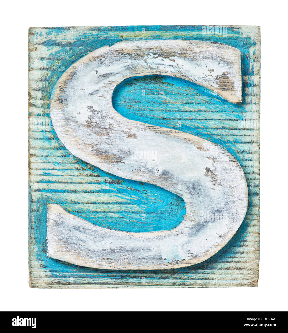 Wooden alphabet block, letter S Stock Photo - Alamy