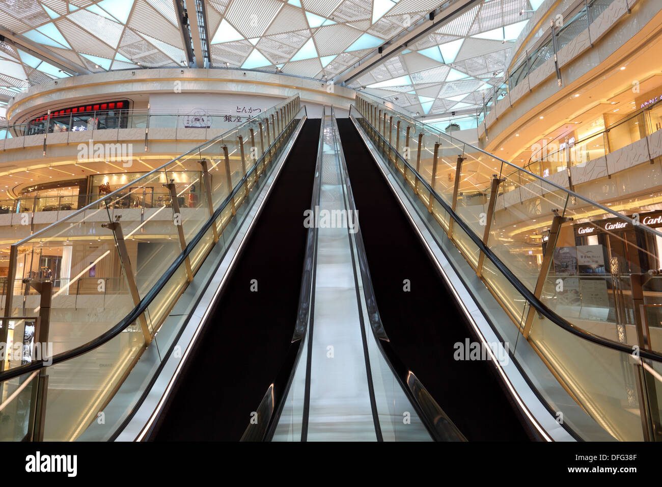 Interior of the IFC Shopping Mall in Pudong, Shanghai, China Stock ...