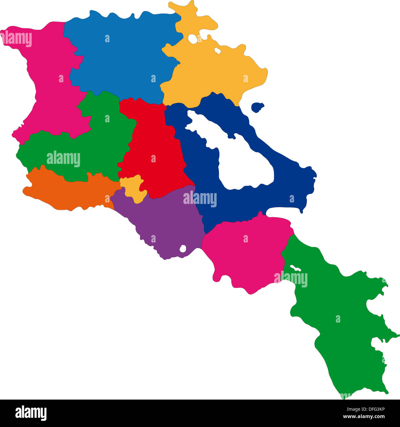 Armenia political map administrative hi-res stock photography and ...
