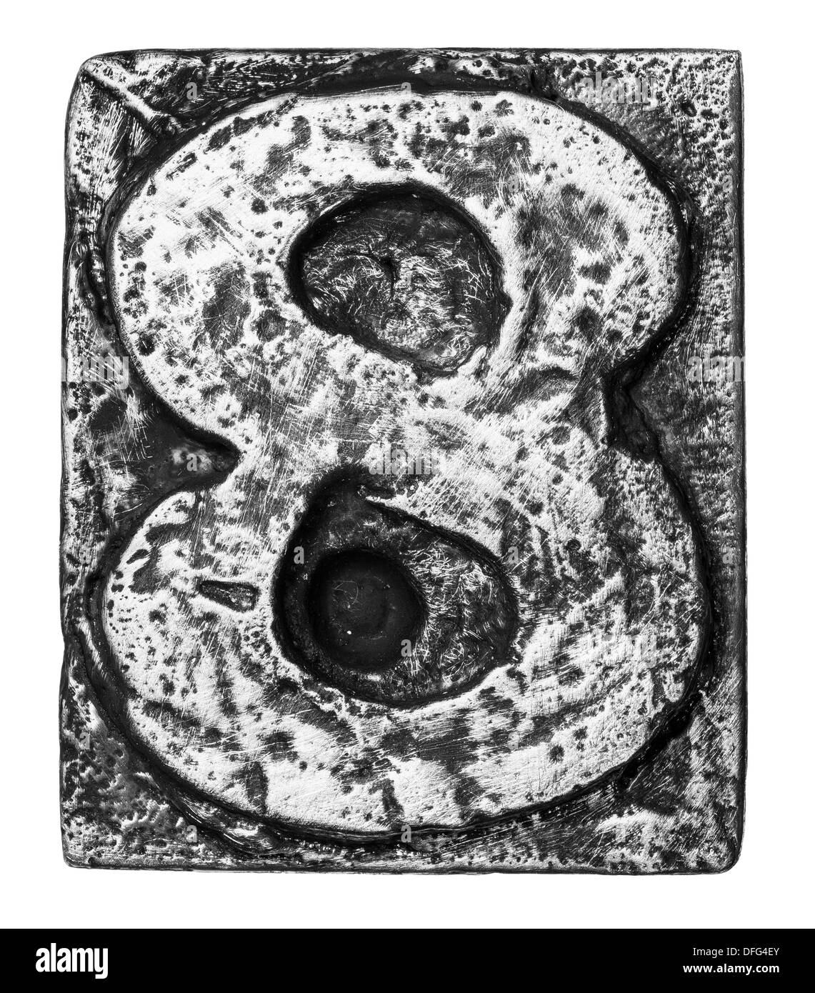 Metal alloy alphabet number 8 Stock Photo - Alamy