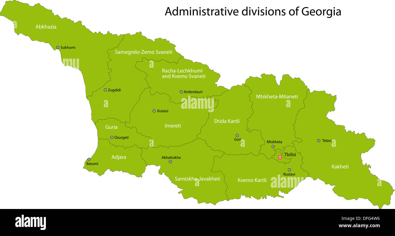 Green Georgia map Stock Photo - Alamy