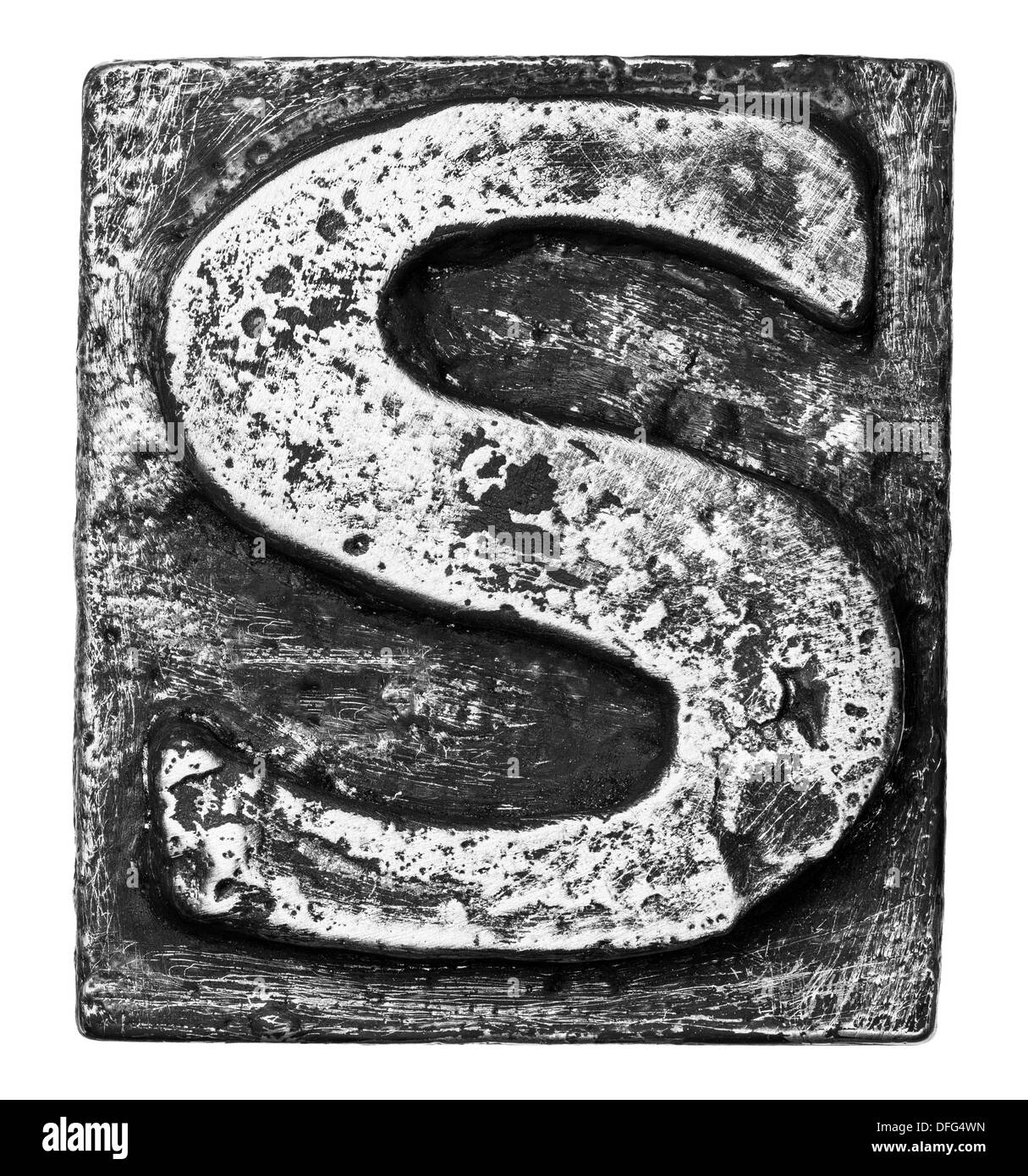 Metal background letter s Black and White Stock Photos & Images - Alamy