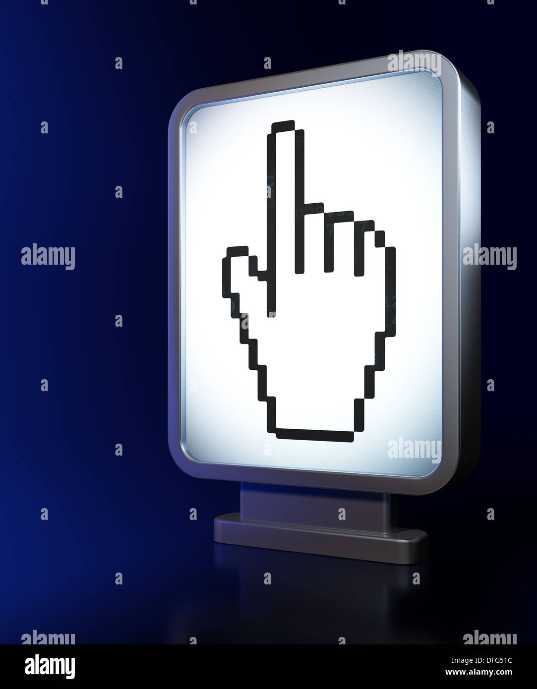 Advertising concept: Mouse Cursor on billboard background Stock Photo ...