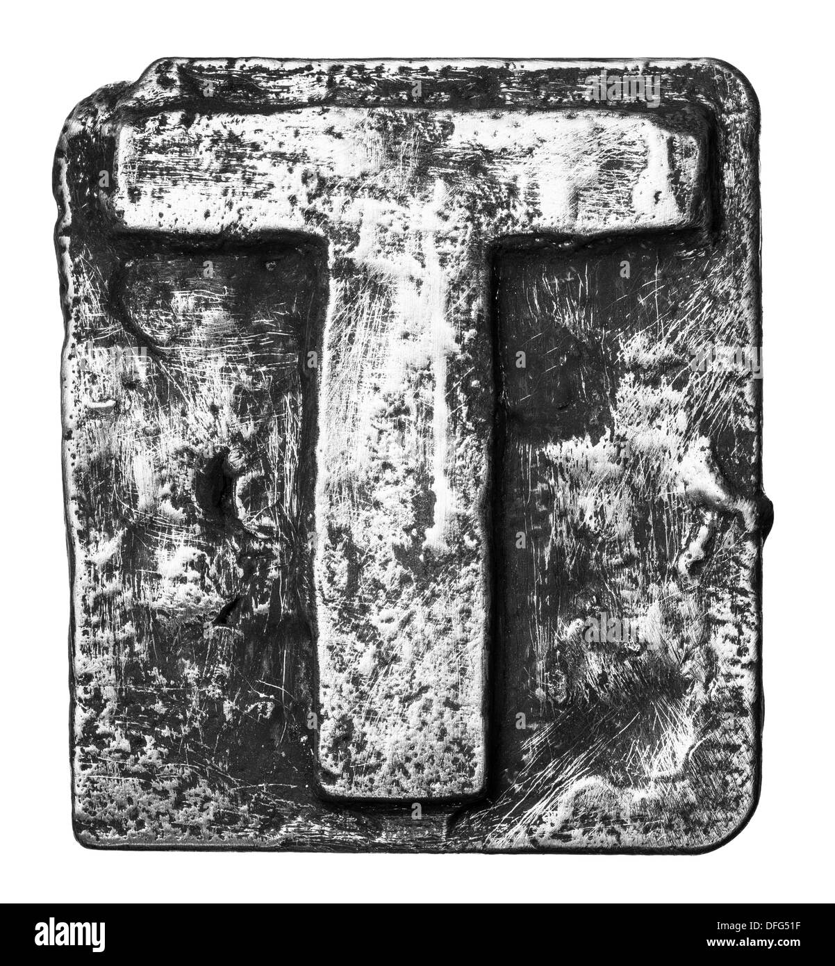 Metal alloy alphabet letter T Stock Photo - Alamy