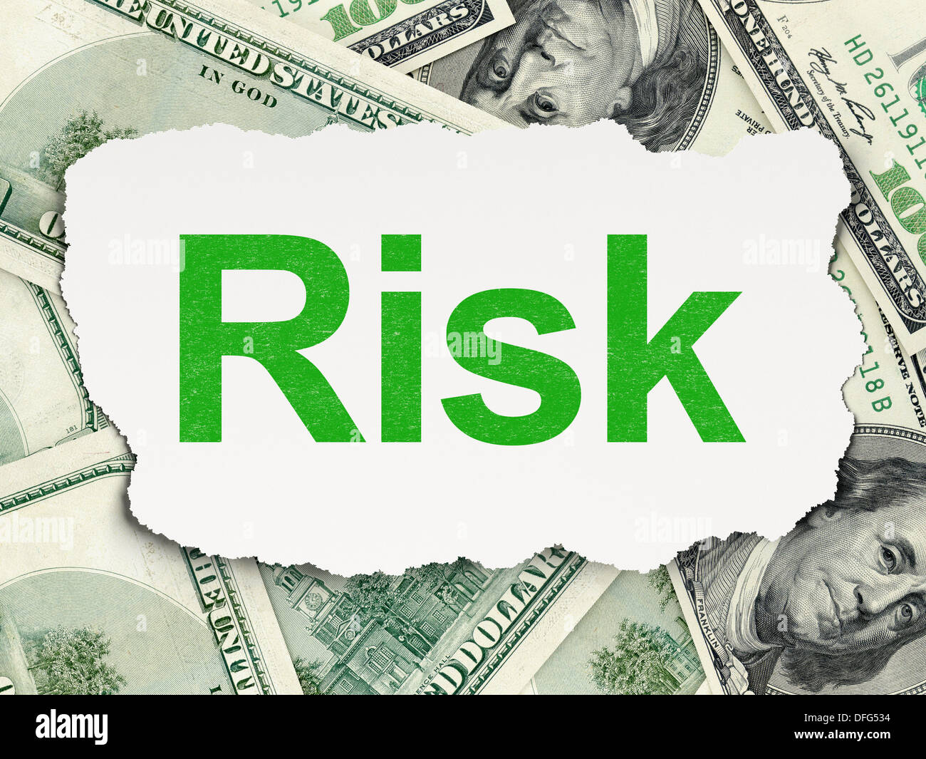 Business concept: Risk on Money background Stock Photo - Alamy