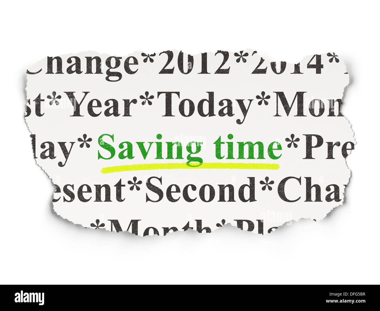 Time concept: Saving Time on Paper background Stock Photo - Alamy