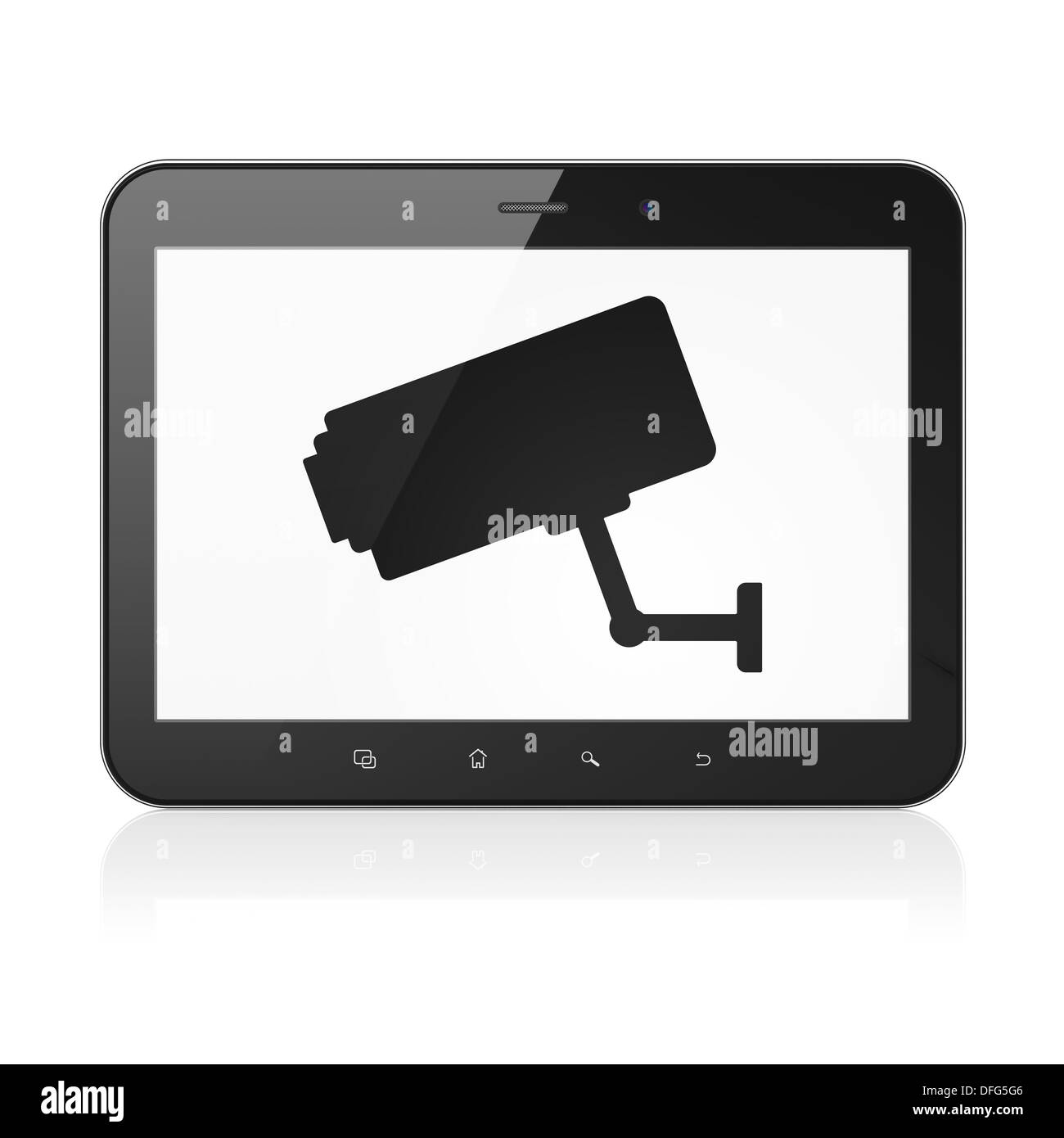 Security concept: Cctv Camera on tablet pc computer Stock Photo - Alamy