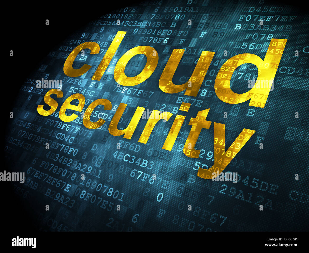Cloud technology concept: Cloud Security on digital background Stock ...