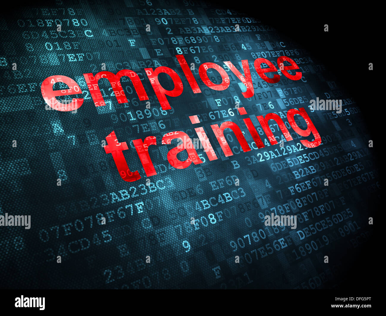 Education concept: Employee Training on digital background Stock Photo ...