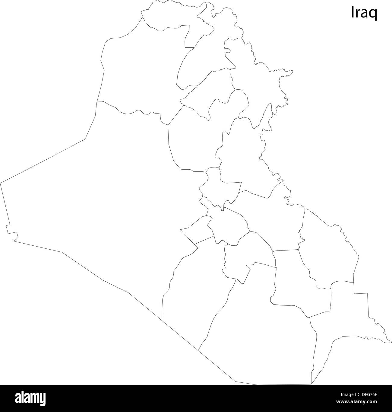 Iraq map Black and White Stock Photos & Images - Alamy
