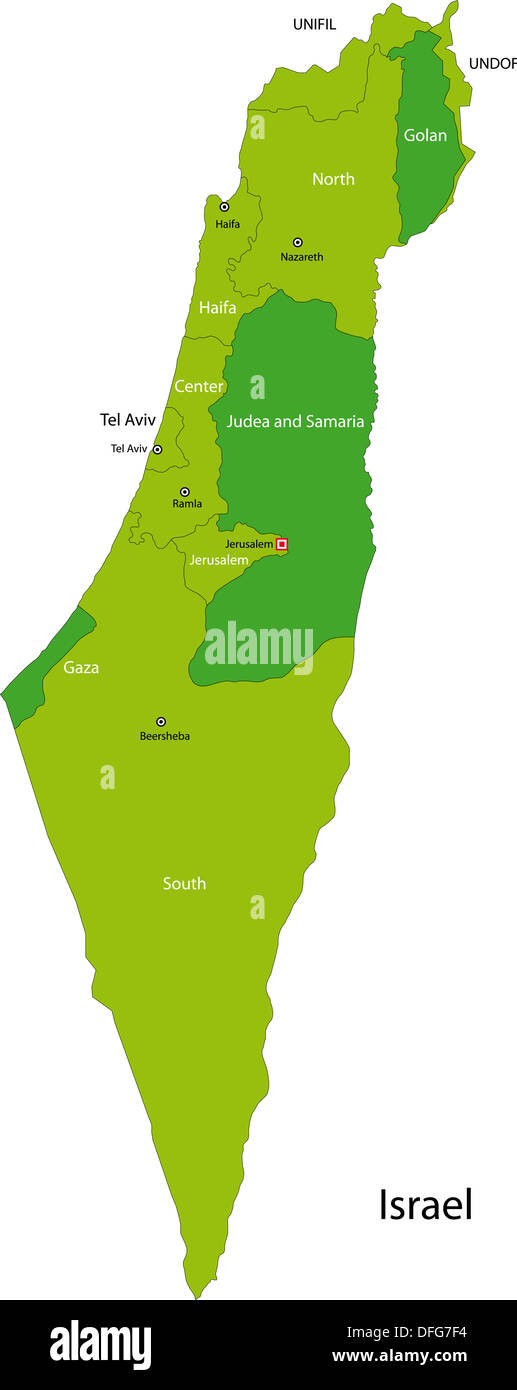Green Israel map Stock Photo - Alamy
