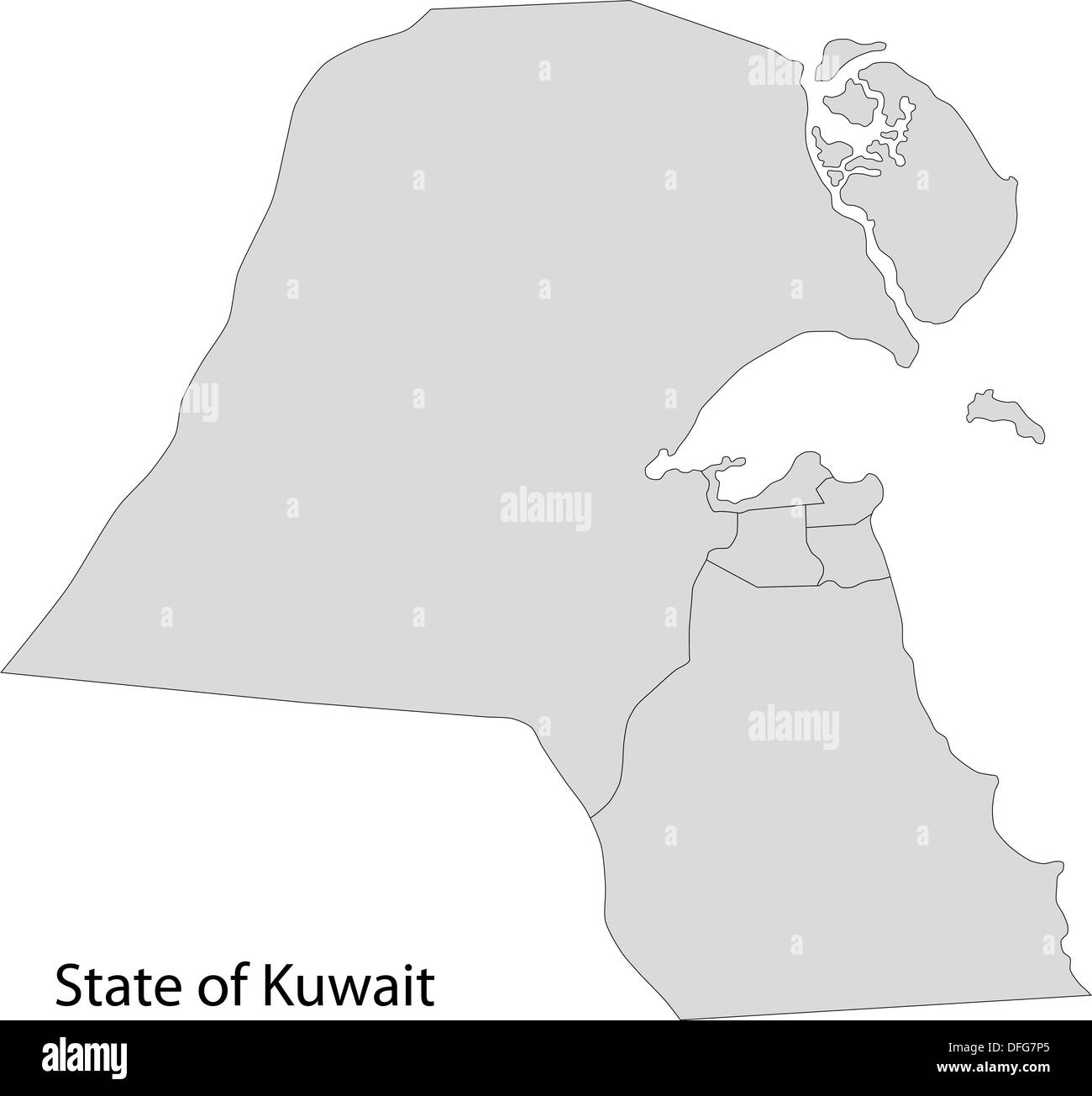 Kuwait outline hi-res stock photography and images - Alamy