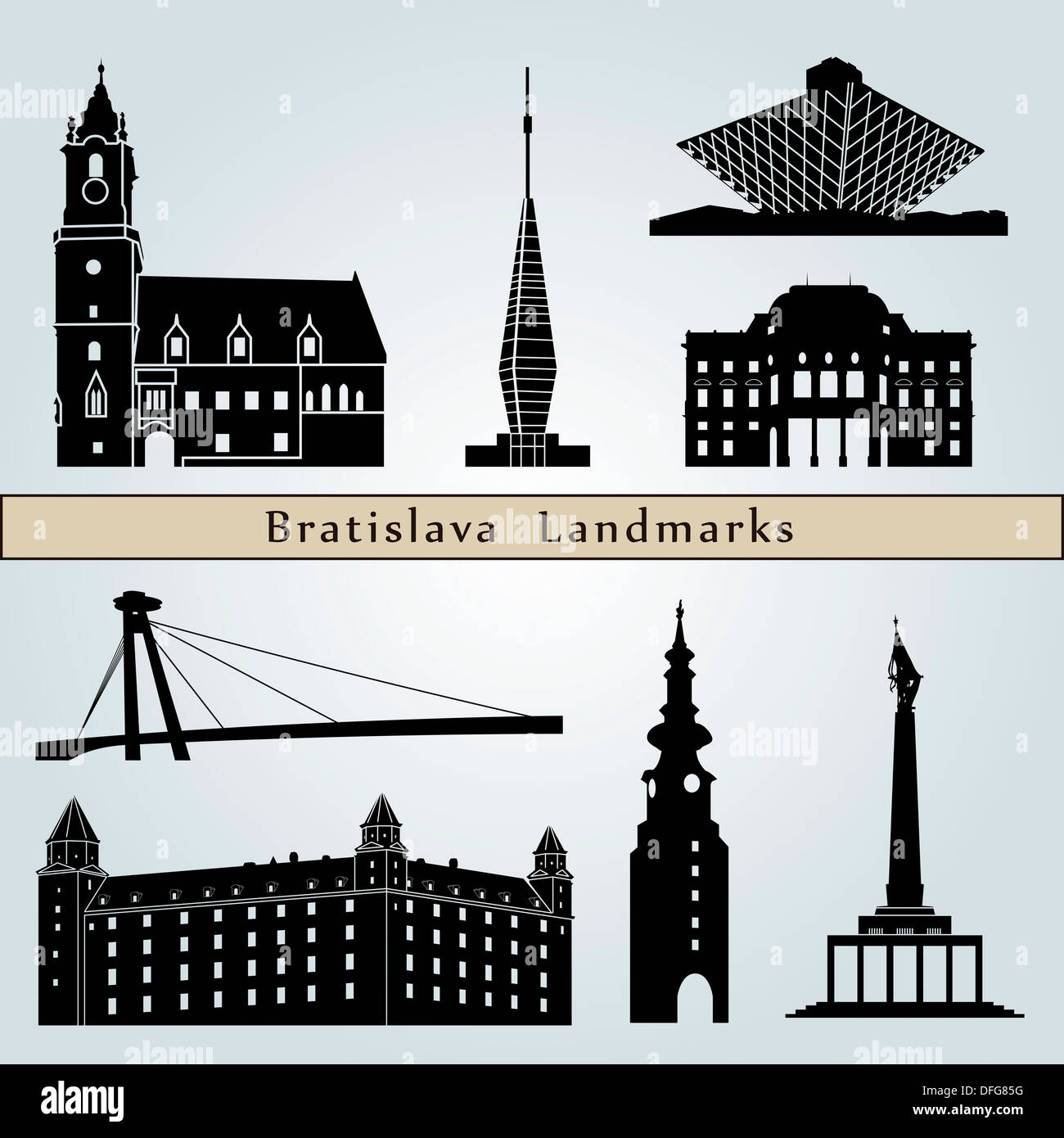 Bratislava landmarks and monuments Stock Photo - Alamy