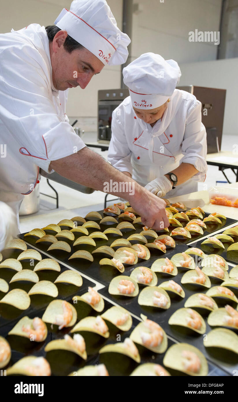 Preparing canapes hi-res stock photography and images - Alamy
