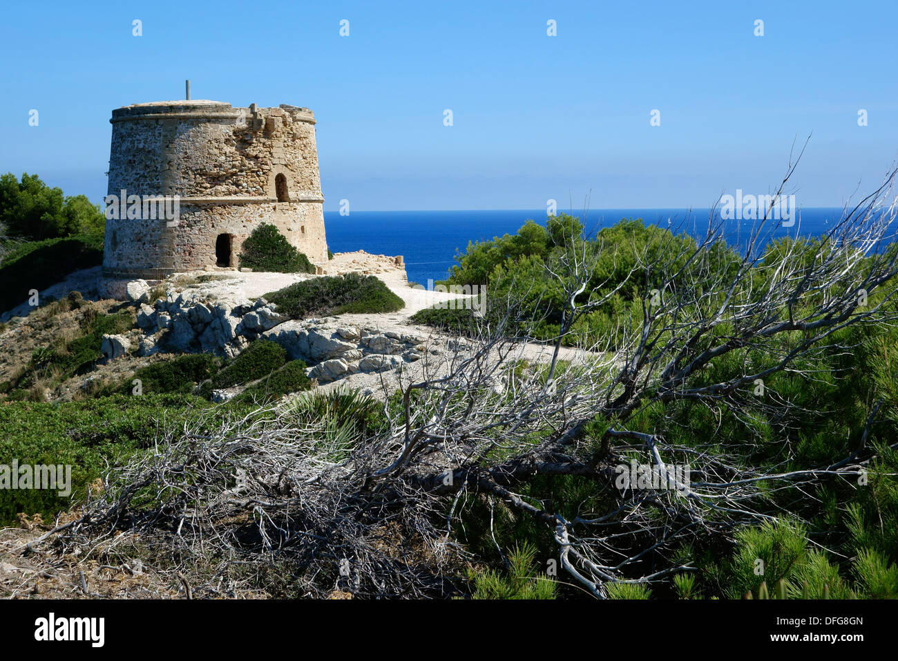 Torre des Matzoc 1751(watch tower). Llevant Natural Park. Artà ...