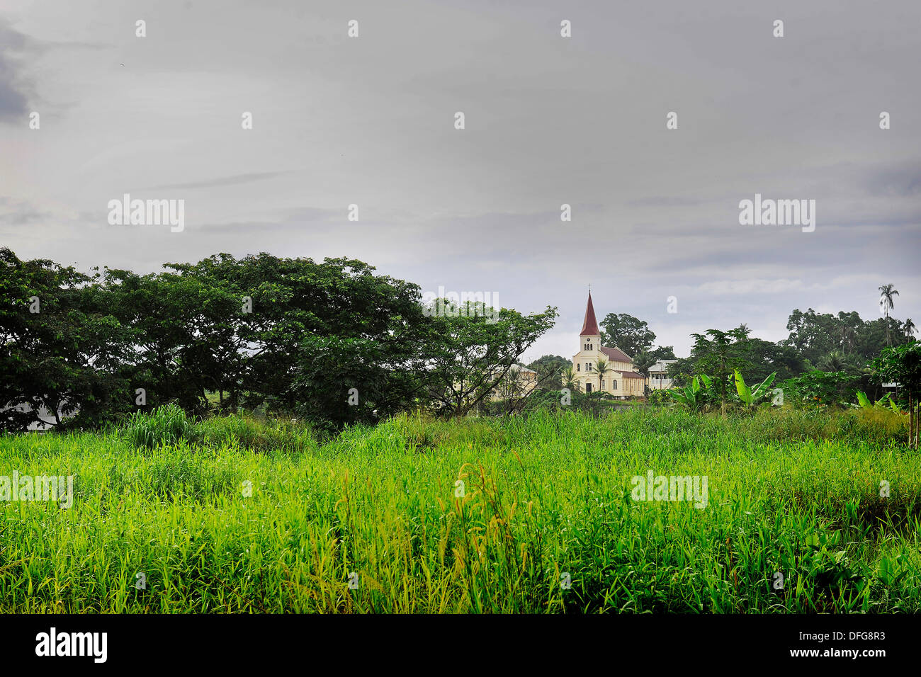 The old church of Kribi, from the German colonial period, Kribi, South ...