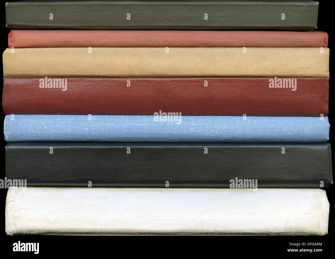 Stack of old books. No labels, blank spine Stock Photo - Alamy