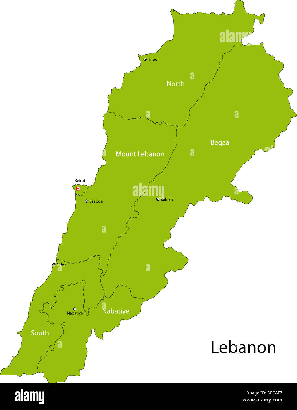 Simple Lebanon Map