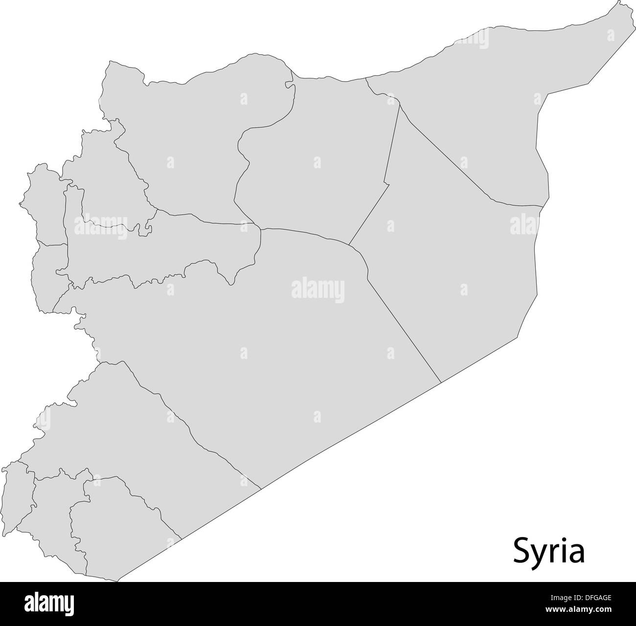 Map of syria isolated Black and White Stock Photos & Images - Alamy