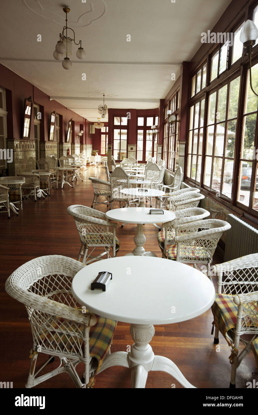 Coffee shop gallery, spa, Lierganes, Cantabria, Spain Stock Photo - Alamy