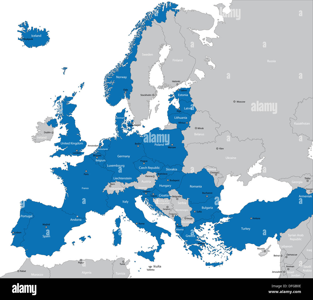 Denmark nato map hi-res stock photography and images - Alamy