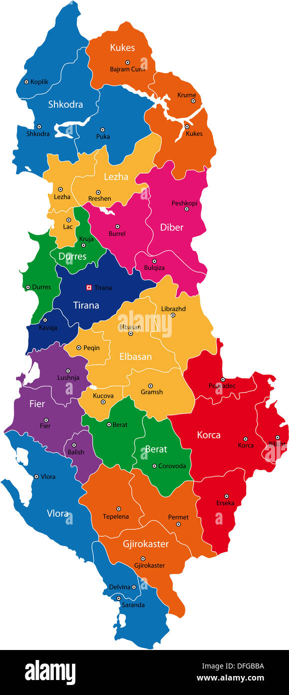 Map of tirana hi-res stock photography and images - Alamy