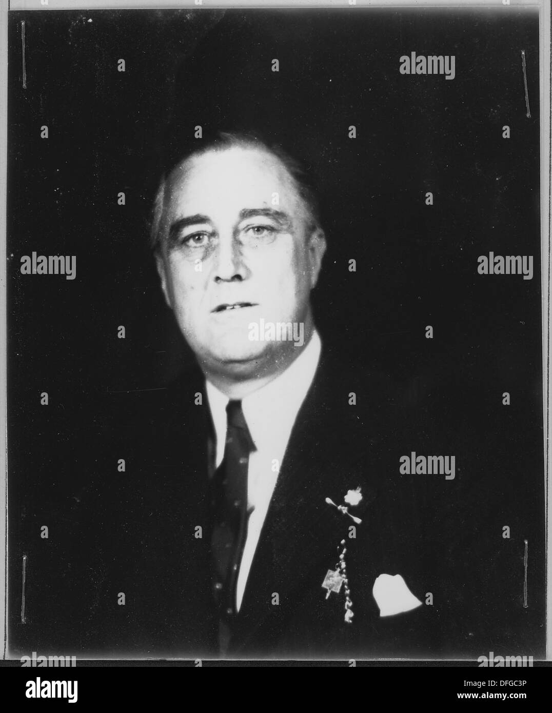 A portrait of Franklin D. Roosevelt, the 32nd President of the United ...