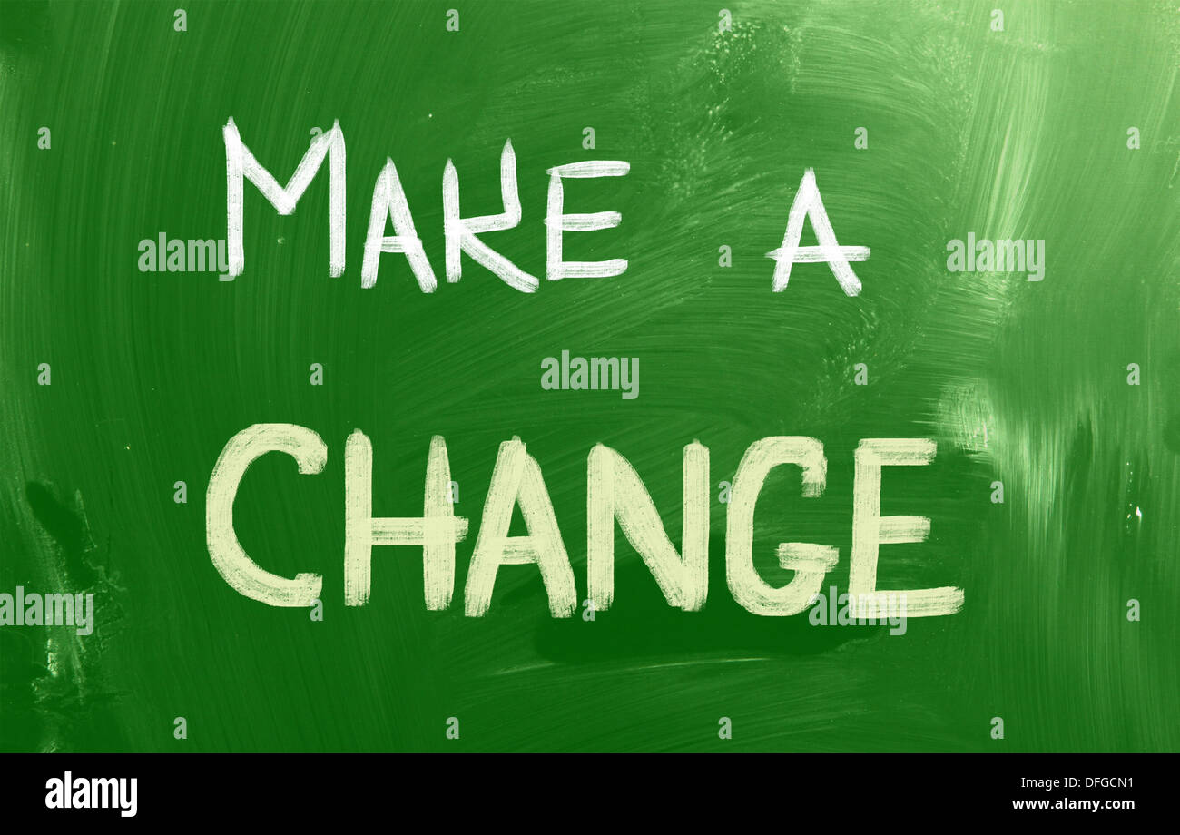 Make A Change Concept Stock Photo - Alamy