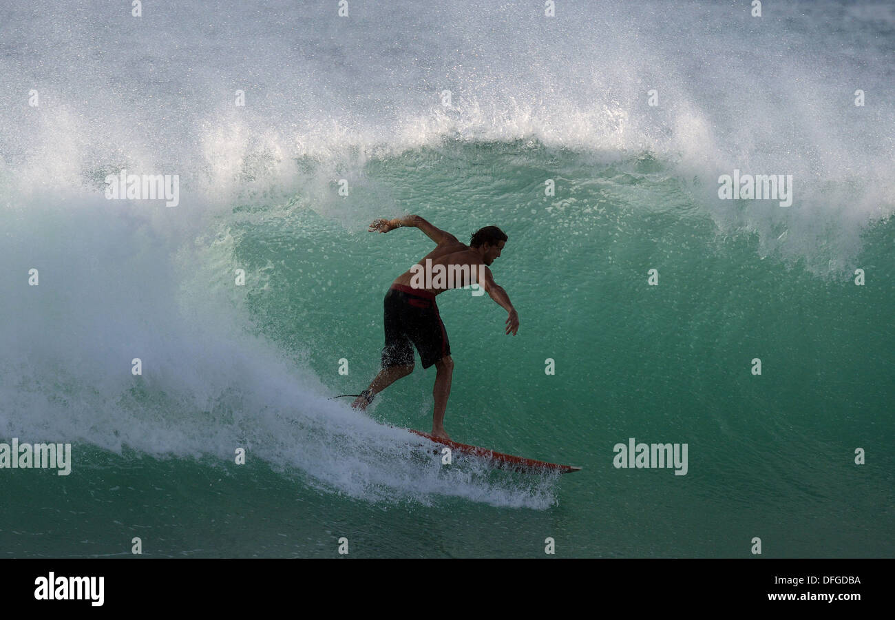 Oahu, Hawaii. 04th Oct, 2013. Surfing on the North Shore of Oahu ...