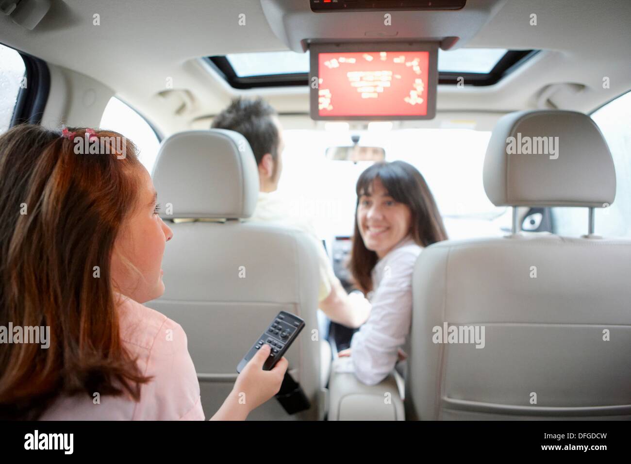Girl Watching Dvd In Car High Resolution Stock Photography and Images ...