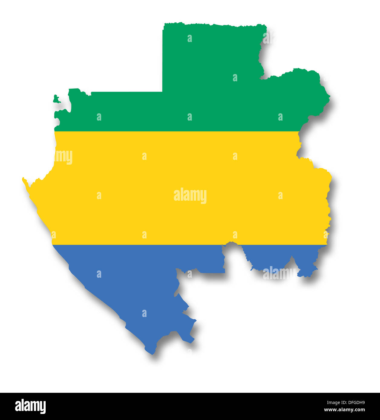 Gabon africa map hi-res stock photography and images - Alamy