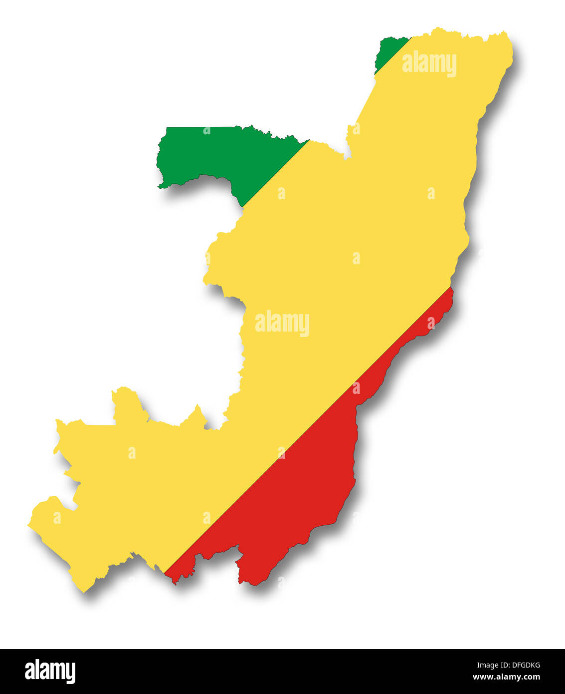 Map and flag of Republic of the Congo Stock Photo - Alamy