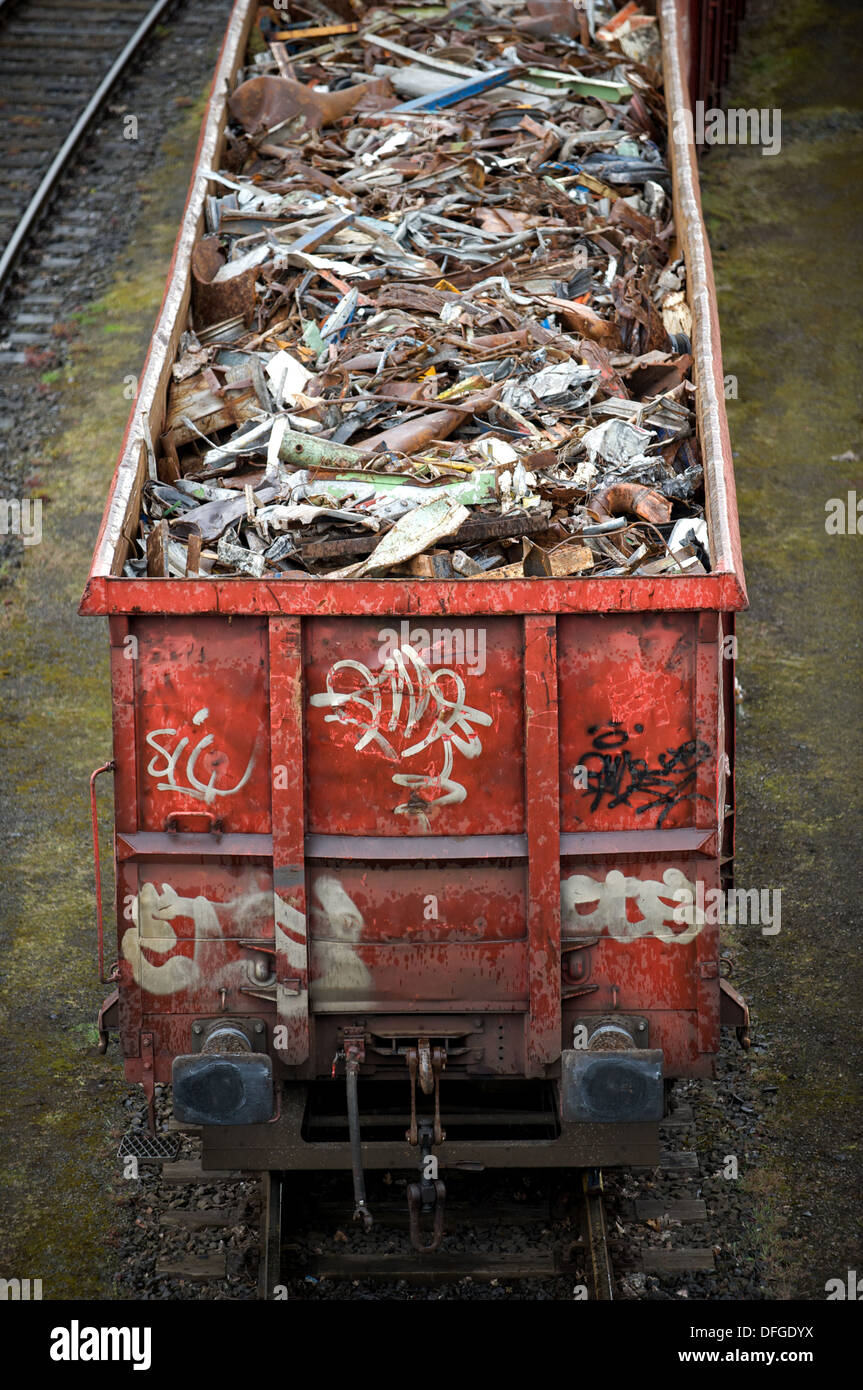 Railway filled scrap metal hi-res stock photography and images - Alamy