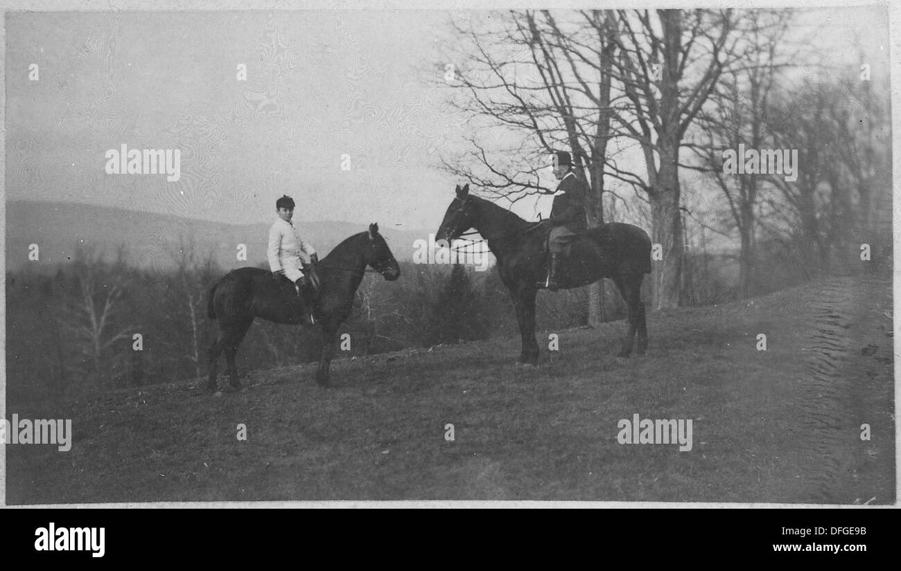 Franklin d roosevelt and his father in hyde park hi-res stock ...