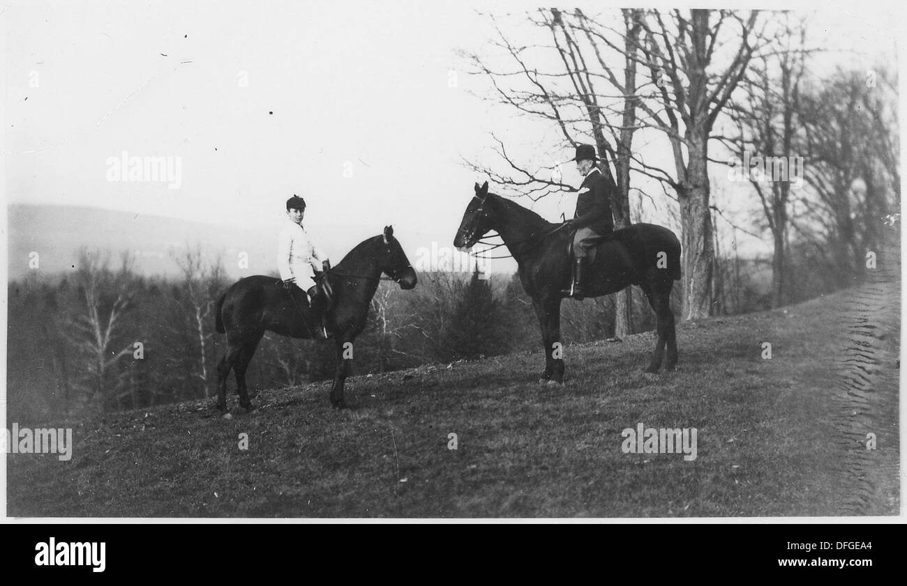 This photograph captures President Franklin D. Roosevelt and his son ...