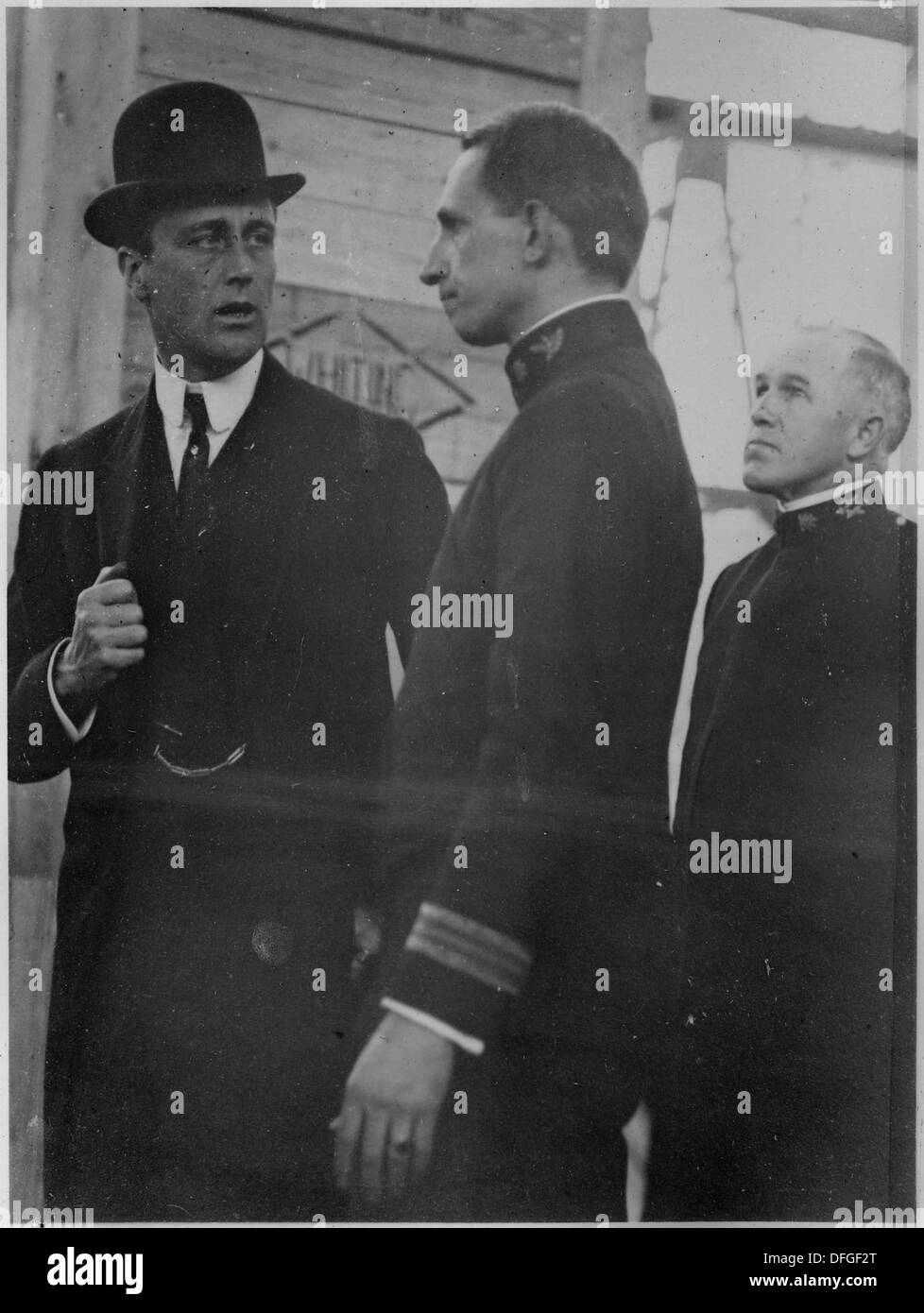 This photograph features Franklin D. Roosevelt, the 32nd U.S. President ...