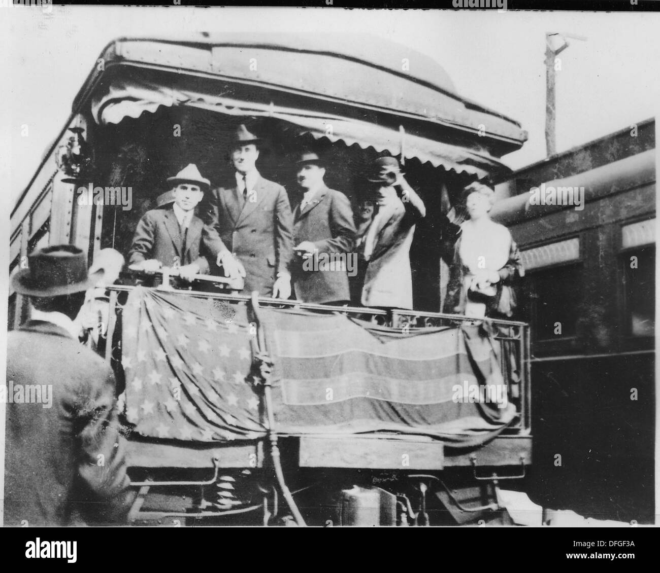 Political rally presidential campaign Black and White Stock Photos ...