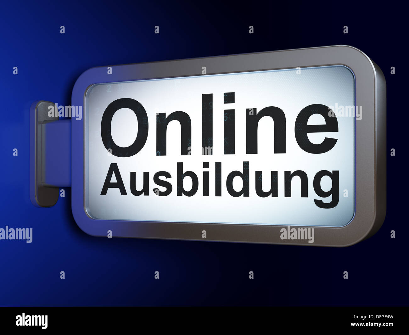Education concept: Online Ausbildung(german) on billboard backgr Stock ...