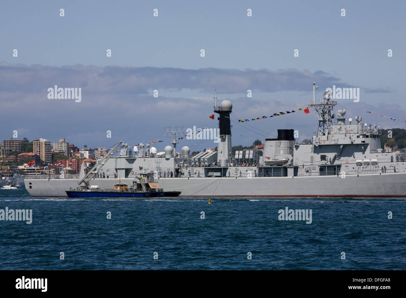 Sydney Harbour, Australia . 04th Oct, 2013. Warships and Tall Ships in ...