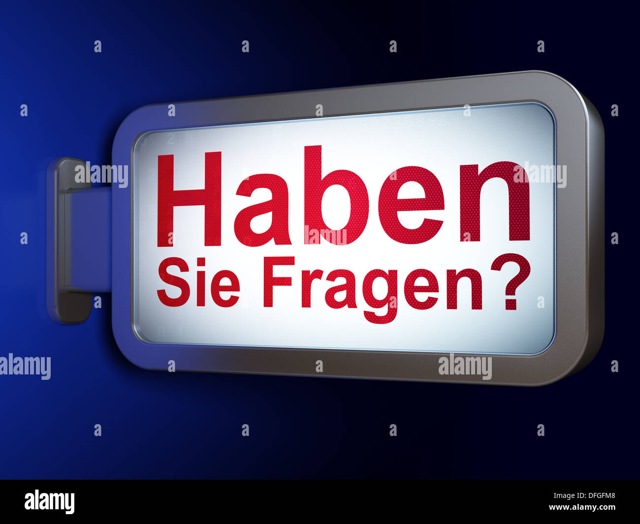 Education concept: Haben Sie Fragen?(german) on billboard backgr Stock ...