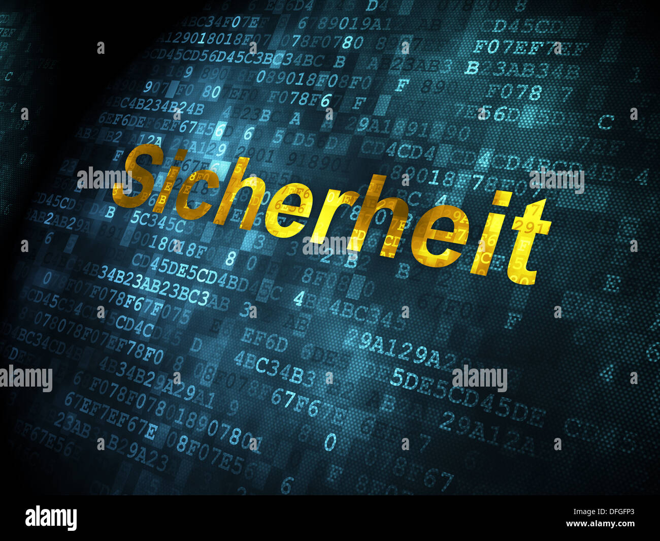 Security concept: Sicherheit(german) on digital background Stock Photo ...