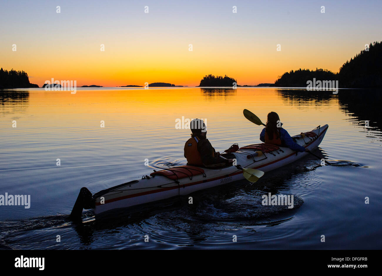 Kayaking Bay of Fundy Stock Photo - Alamy