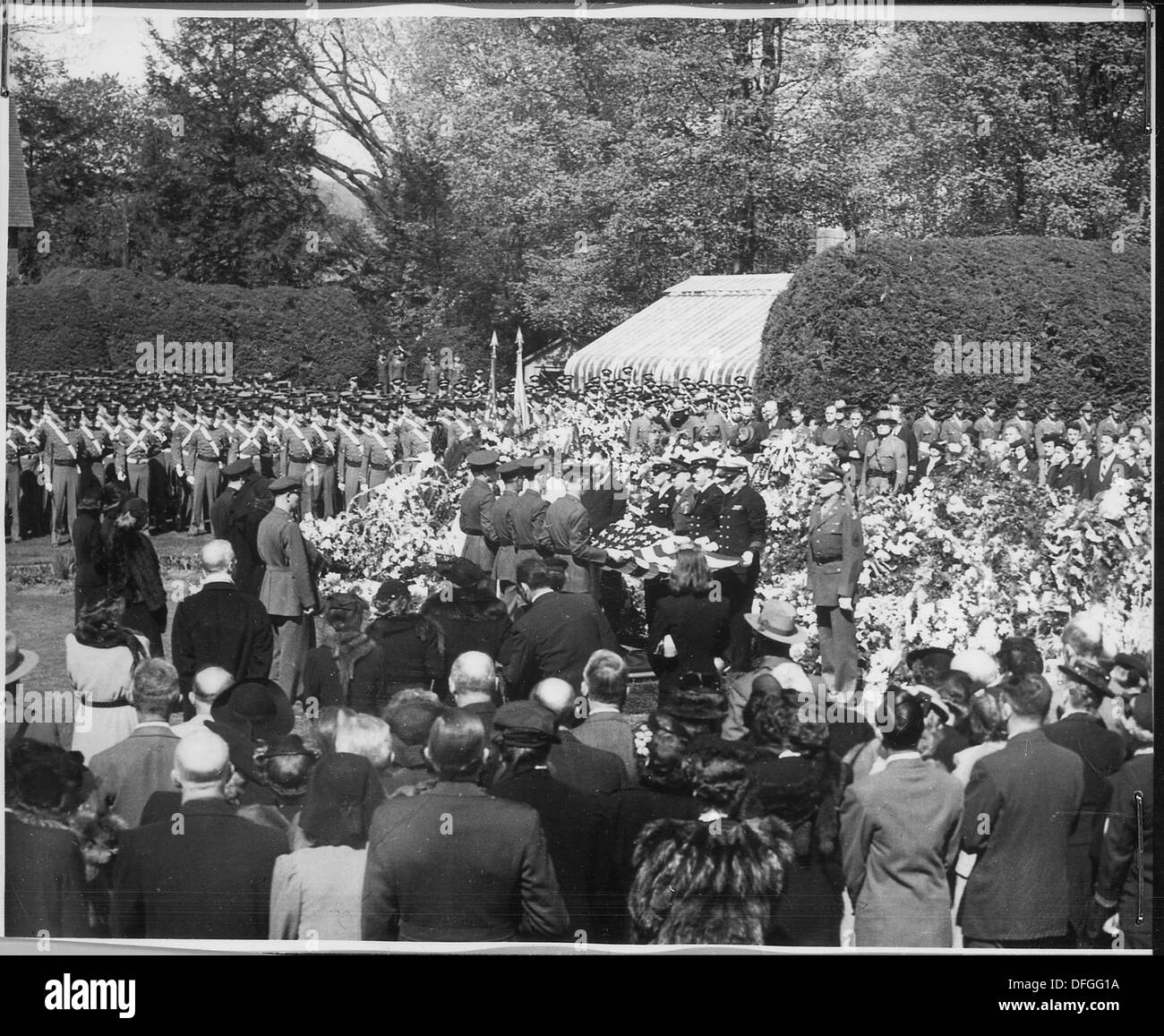 Franklin D. Roosevelt is seen at his Hyde Park estate in New York ...
