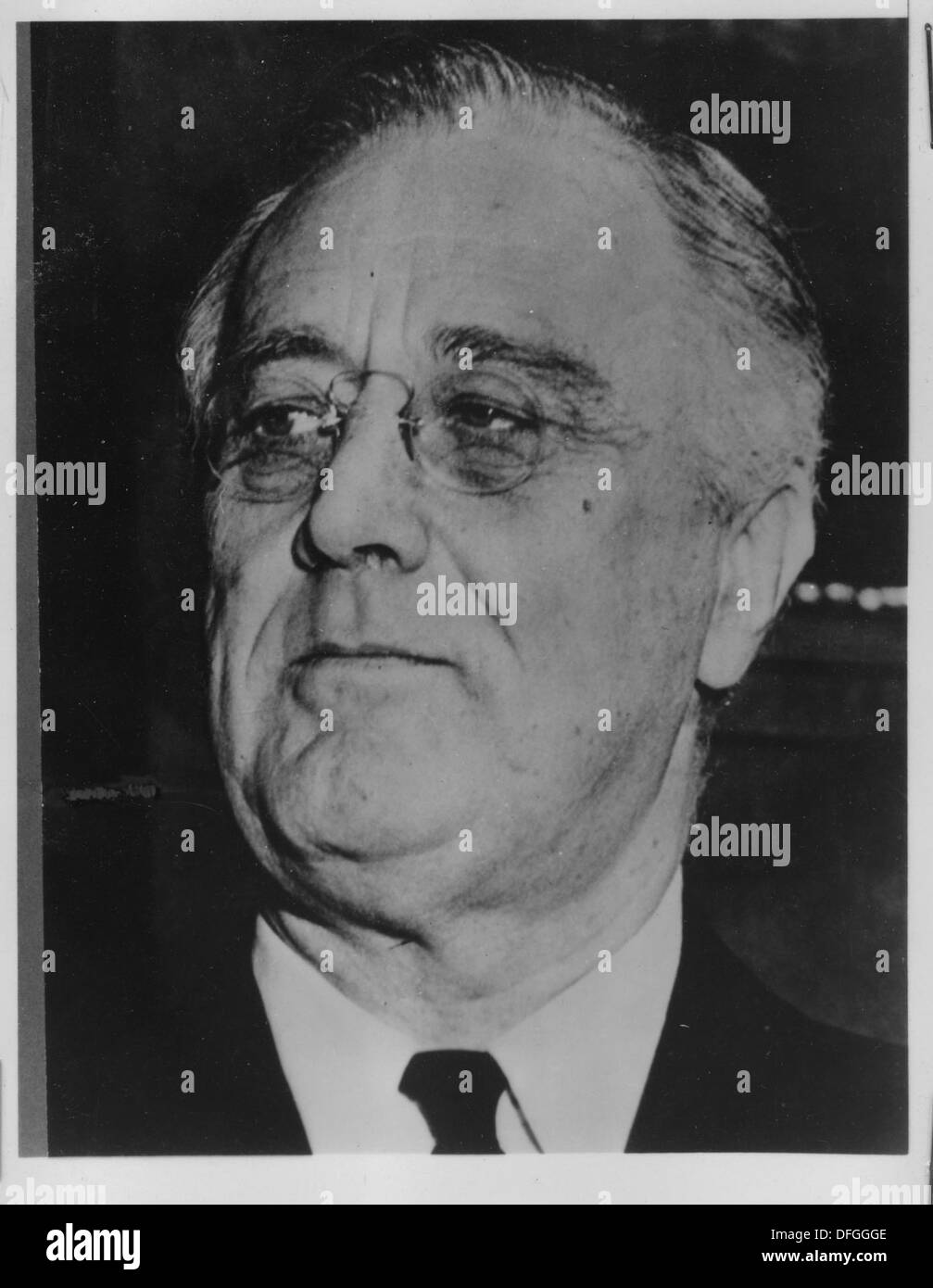 A photograph of Franklin D. Roosevelt, the 32nd President of the United ...