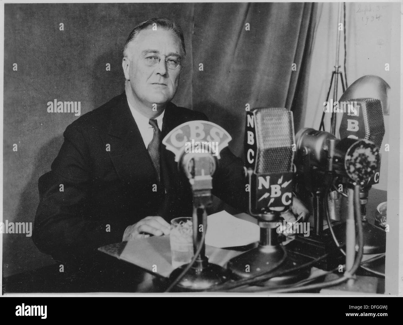 A photograph of Franklin D. Roosevelt, the 32nd President of the United ...