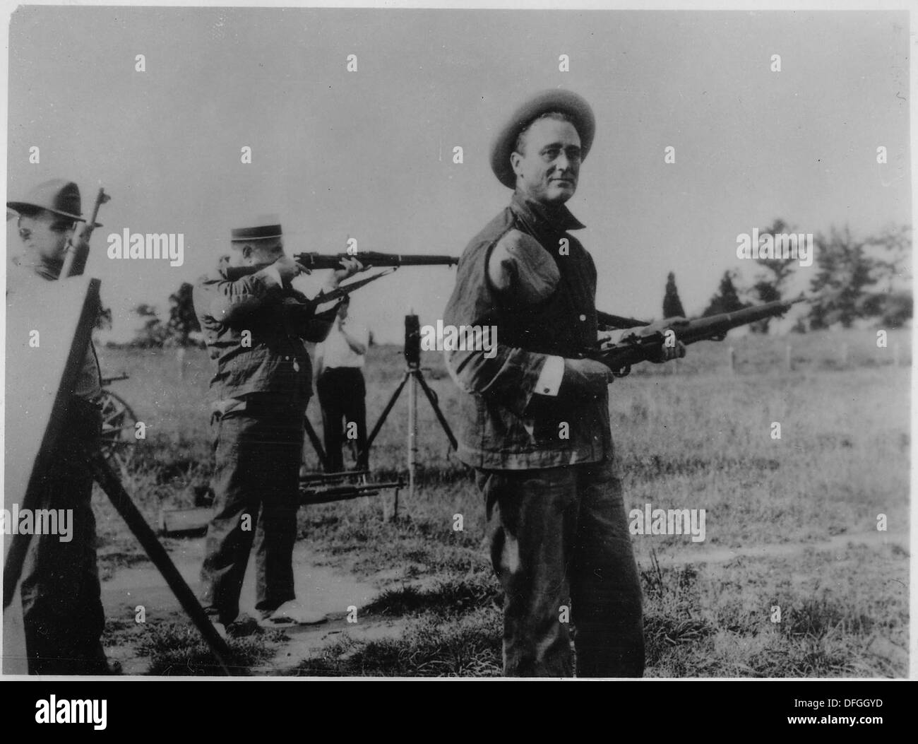 This photograph captures Franklin D. Roosevelt in Winthrop, Maryland ...