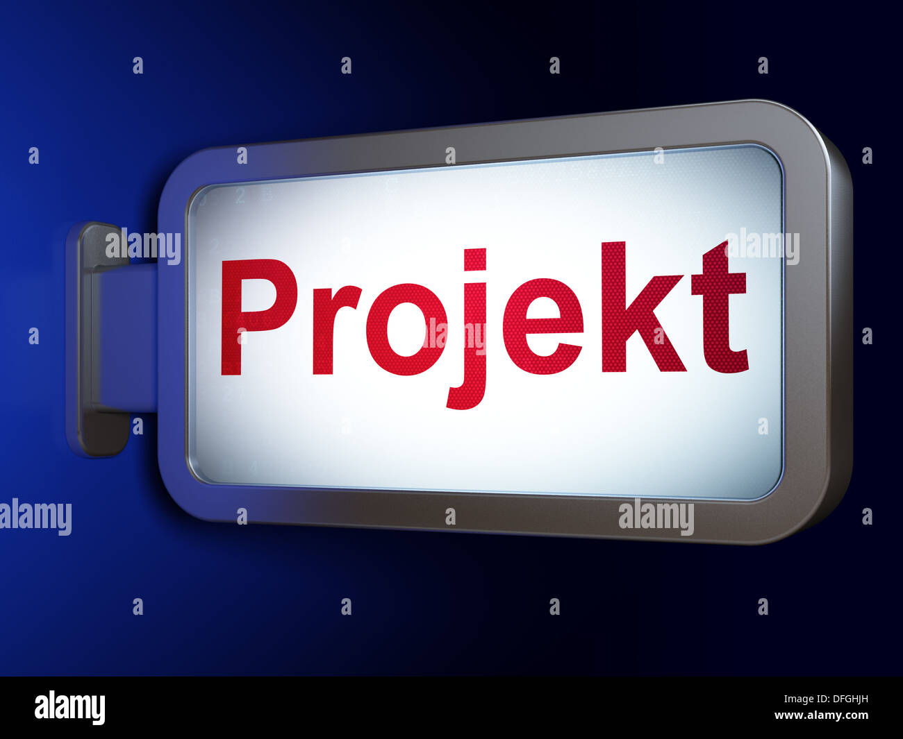 Business concept: Projekt(german) on billboard background Stock Photo ...