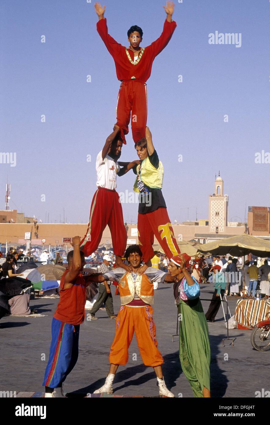 Jemaa el fna acrobat hi-res stock photography and images - Alamy