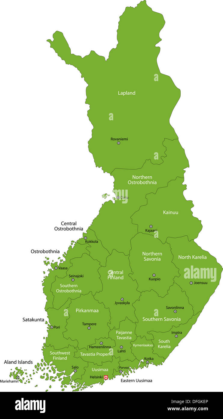 Lapland finland europe map hi-res stock photography and images - Alamy