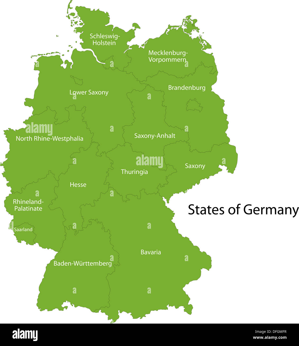 Green Germany map Stock Photo - Alamy